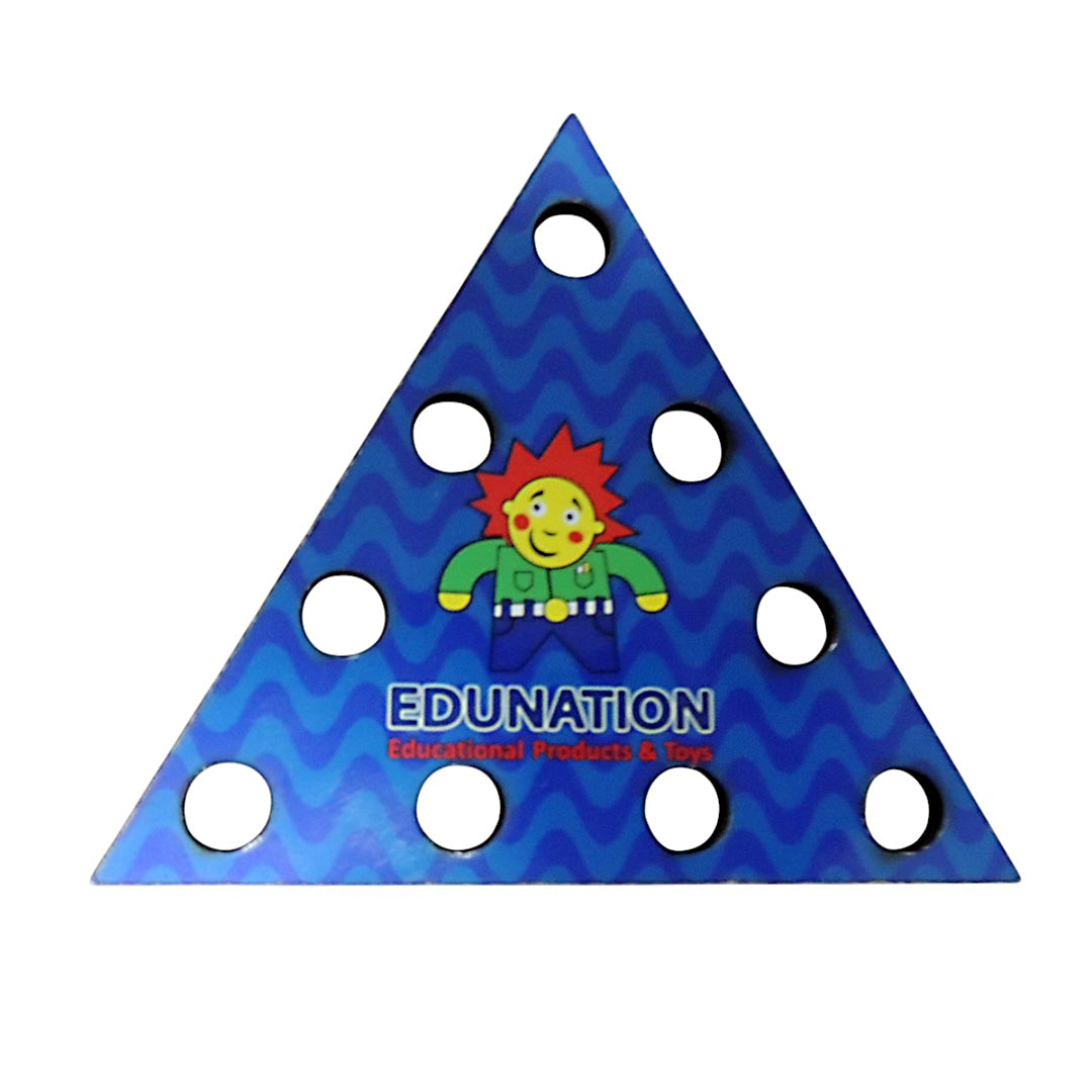 Wooden Threading Shape Small - Triangle - Blue – Edunation