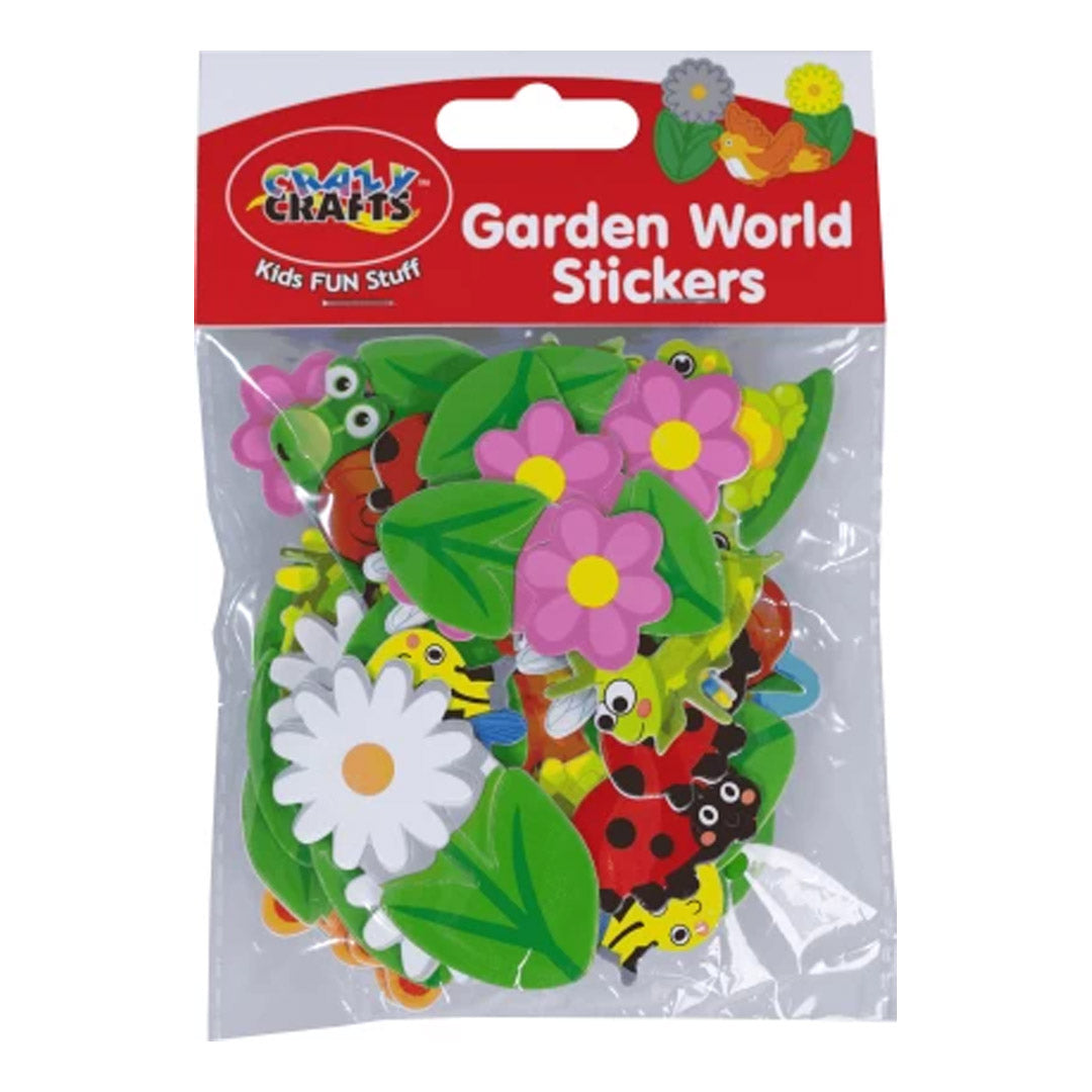 Crazy Sticker Range - Garden World - Packet – Edunation