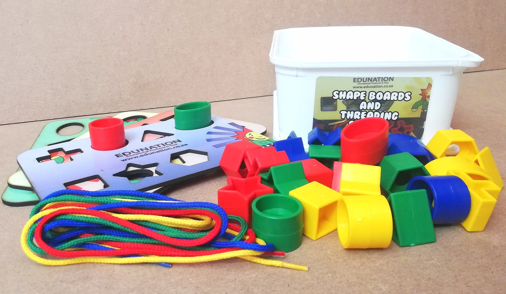 Wooden Shape Boards 4 and Shapes kit in 2 L – Edunation