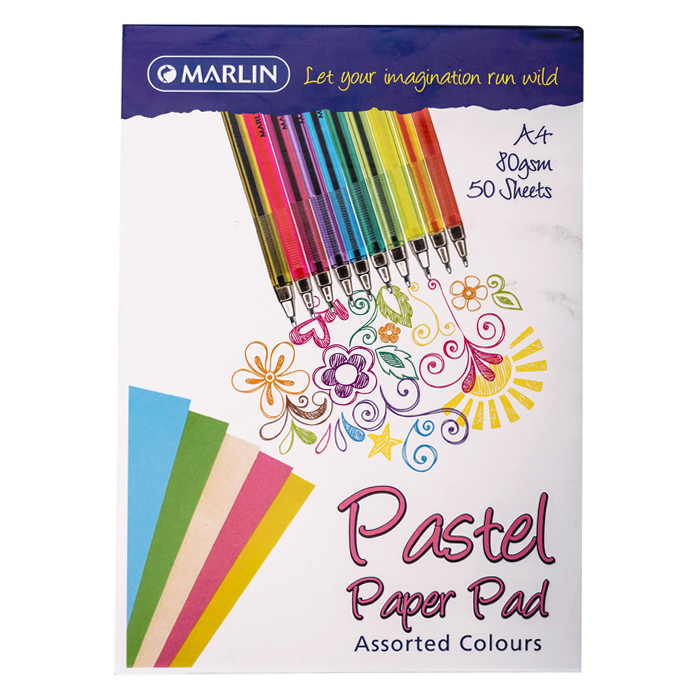 Paper Pad A4 80g Pastel Ass 50's Edunation South Africa