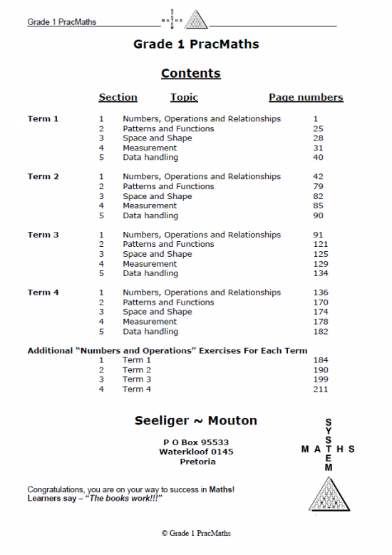 Book PracMaths Grade 1 Eng Edunation South Africa